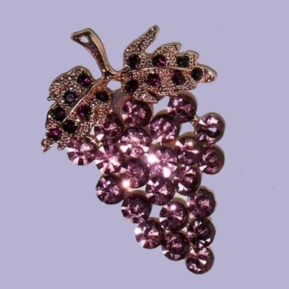 Jewelry | Purple Bunch Of Grapes Brooch Pin | Poshmark